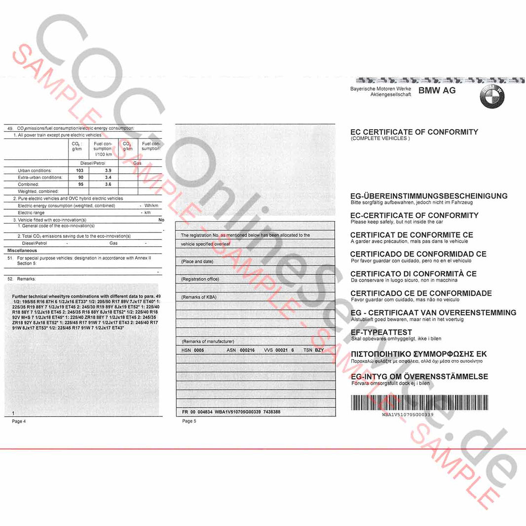 Commandez le document COC pour Audi, Seat et Volkswagen ici – COC ...
